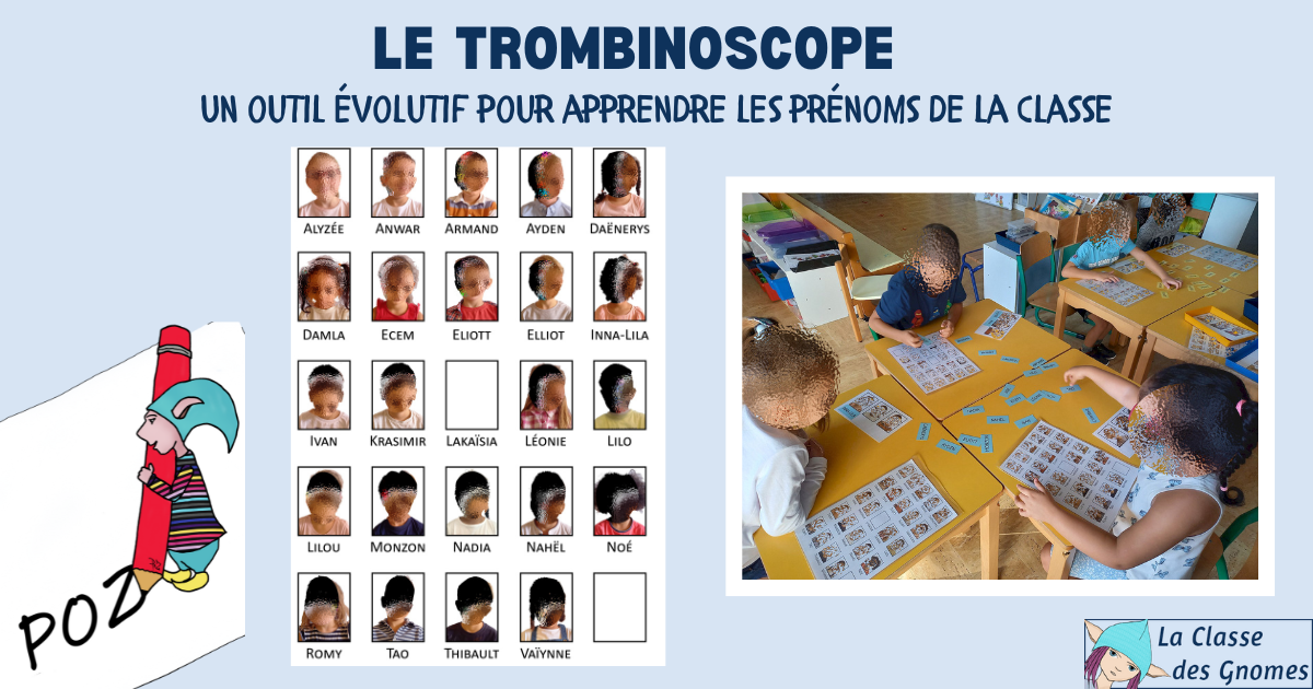 Le trombinoscope en maternelle ~ La Classe des gnomes