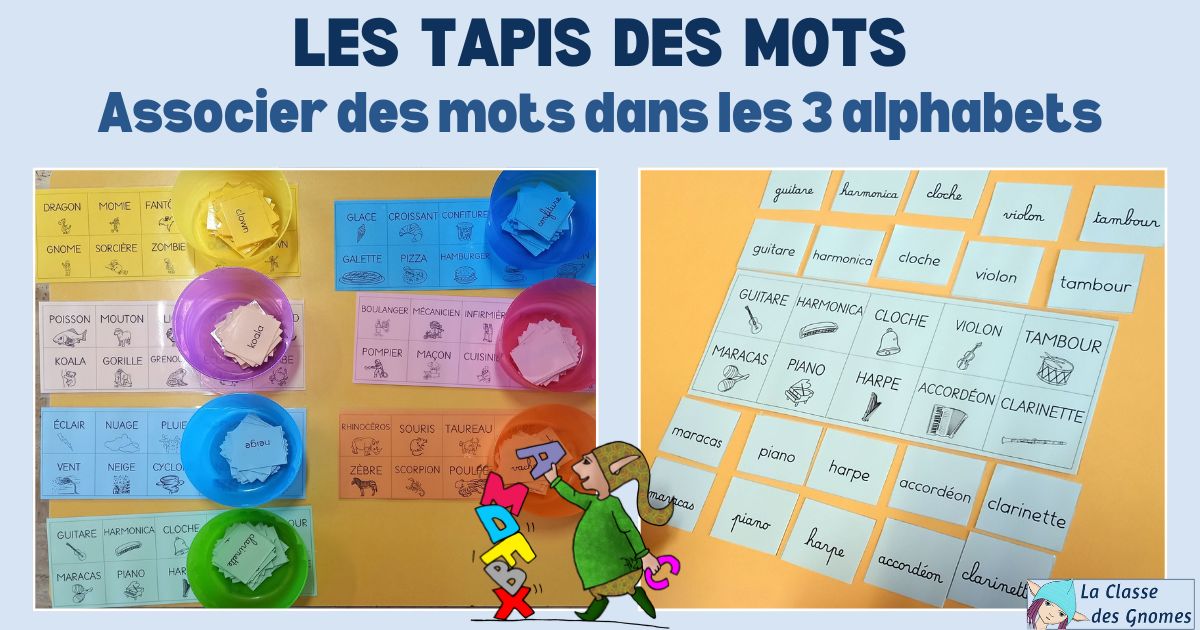 Maternelle GS - Associer des mots dans les 3 alphabets - le jeu des ...