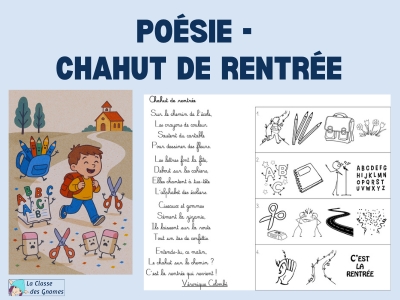 CP - Le poème Chahut de rentrée ~ La Classe des gnomes