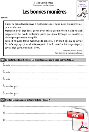 EMC • CE2 • Les bonnes manières ~ La Classe des gnomes