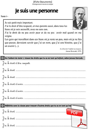 EMC • CE2 • Je suis une personne ~ La Classe des gnomes