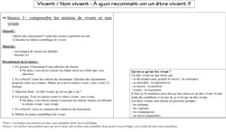 Vivant / Non vivant ~ La Classe des gnomes